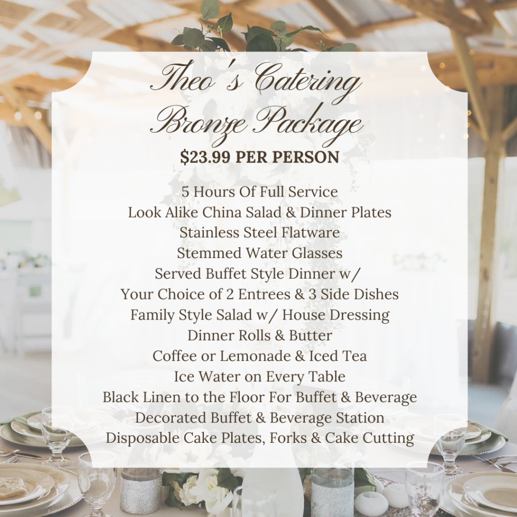 Bronze Package – Catering