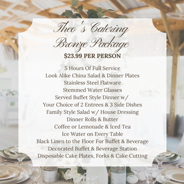 Bronze Package – Catering