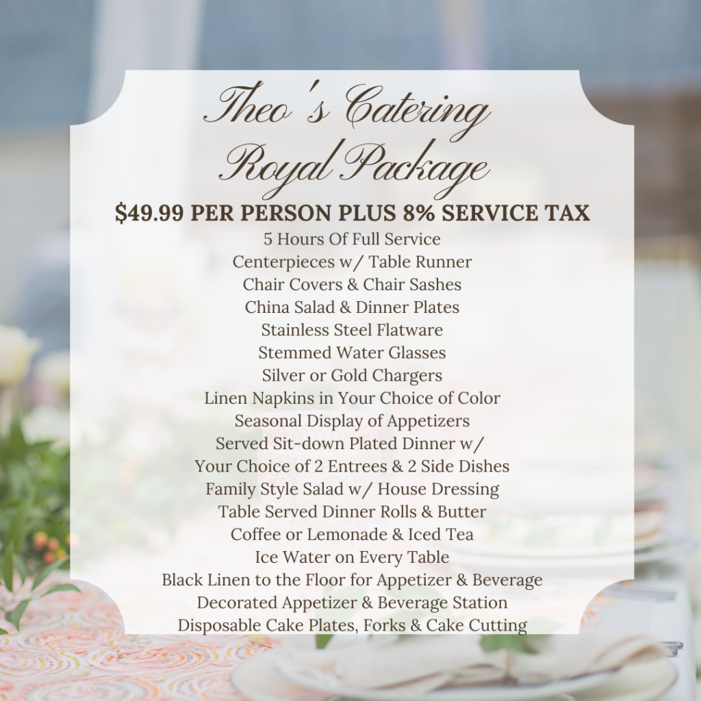 Royal Package – Catering