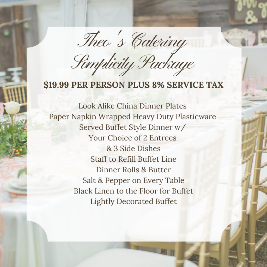 Simplicity Package – Catering
